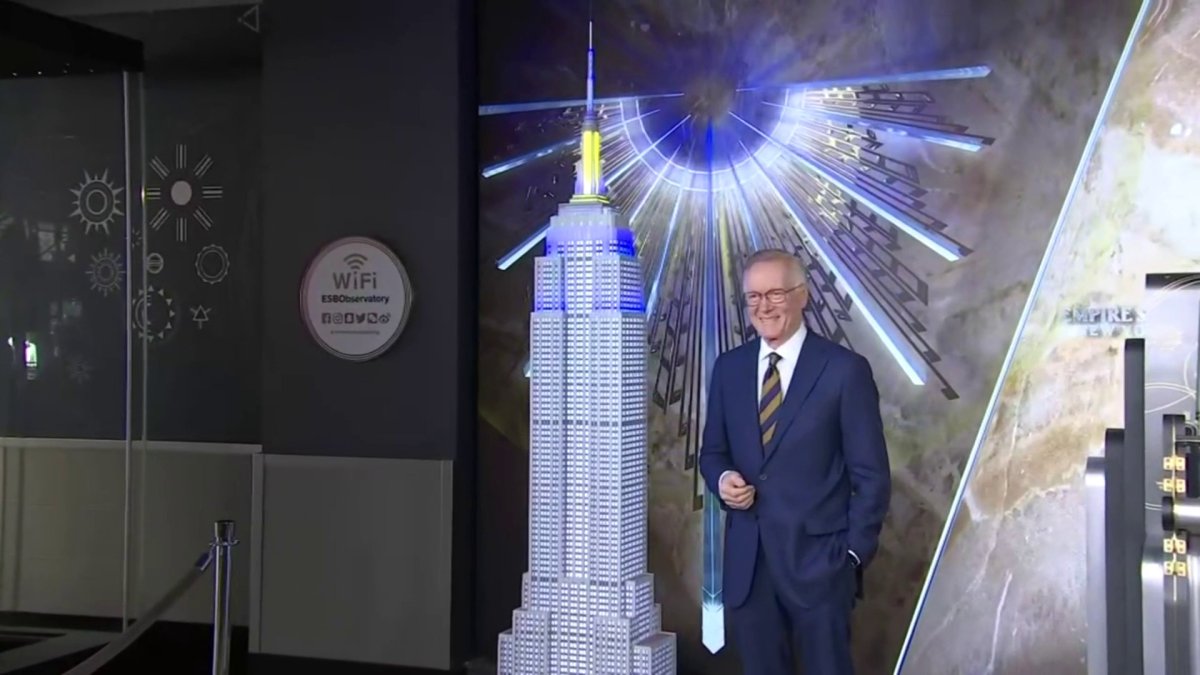 Empire State Building lit in honor of Chuck Scarborough’s 50 years with ...