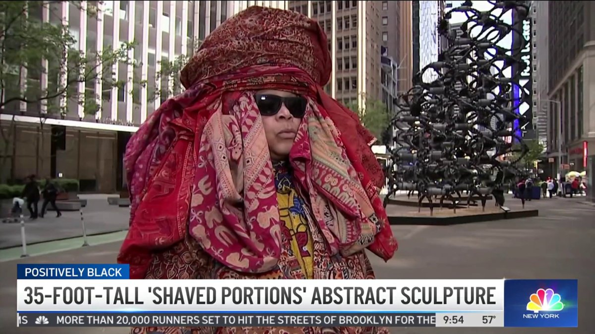 35-foot-tall ‘Shaved Portions’ abstract sculpture – NBC New York