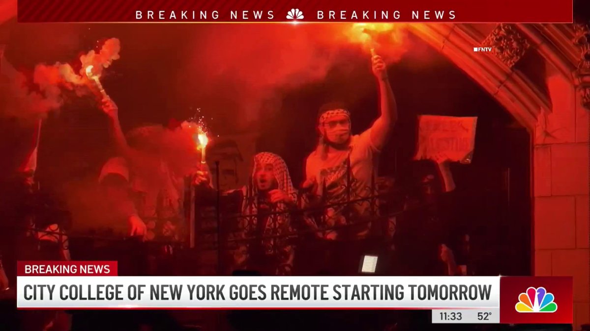 City College of New York goes remote as protests continue – NBC New York
