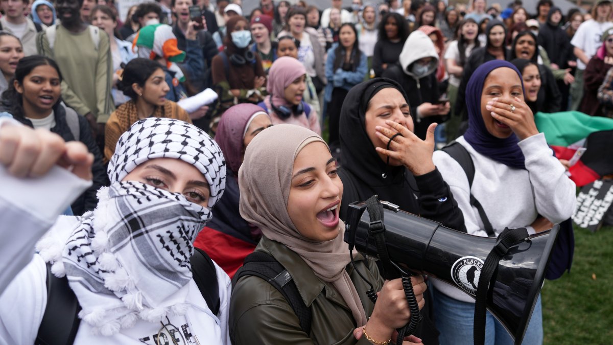 Scenes from pro-Palestinian demonstrations on US college campuses – NBC ...