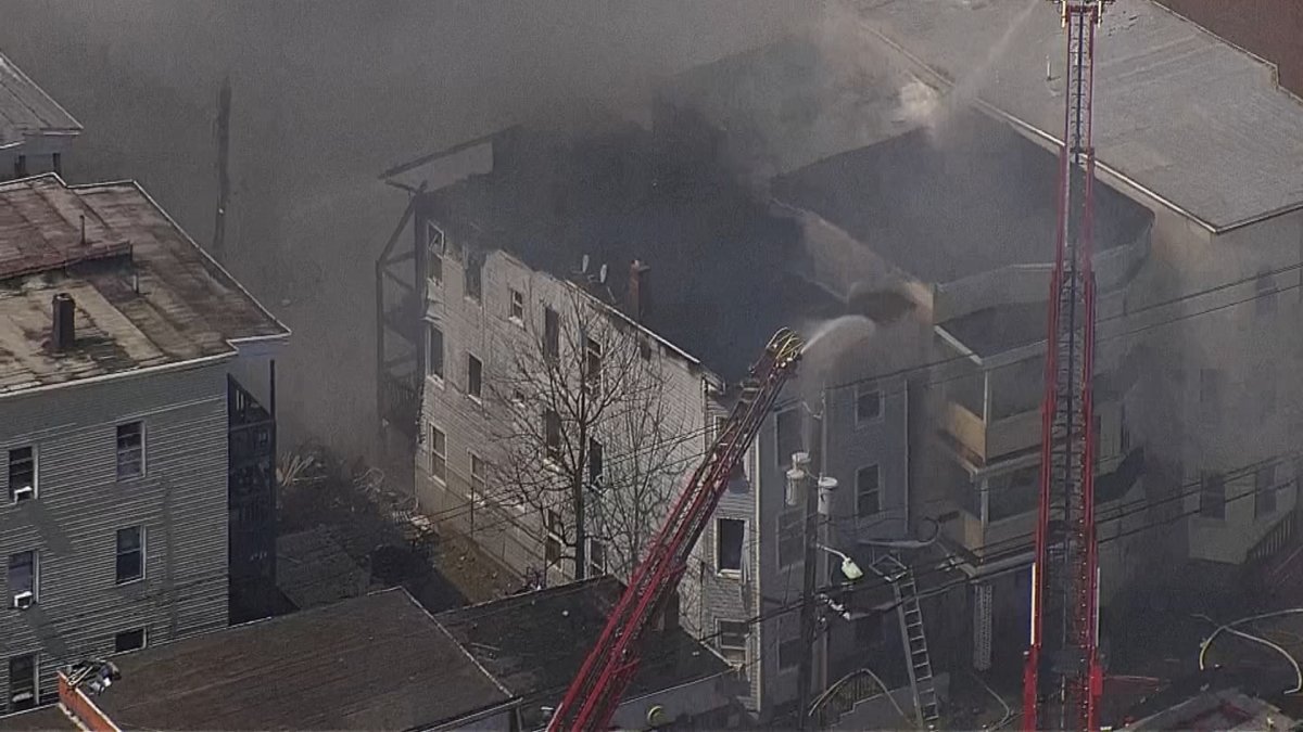 CHOPPER 4 VIDEO: Paterson fire displaces residents – NBC New York