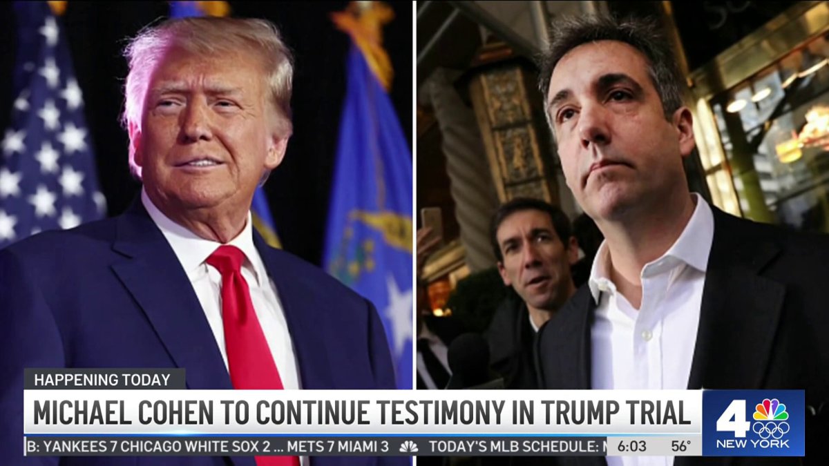 Michael Cohen continues testimony in Trump trial – NBC New York