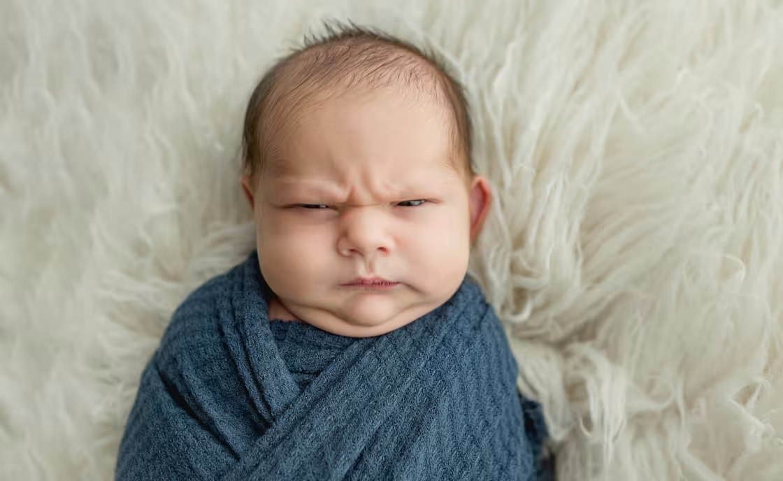 This newborn baby is going viral for his many grumpy faces: See all the ...