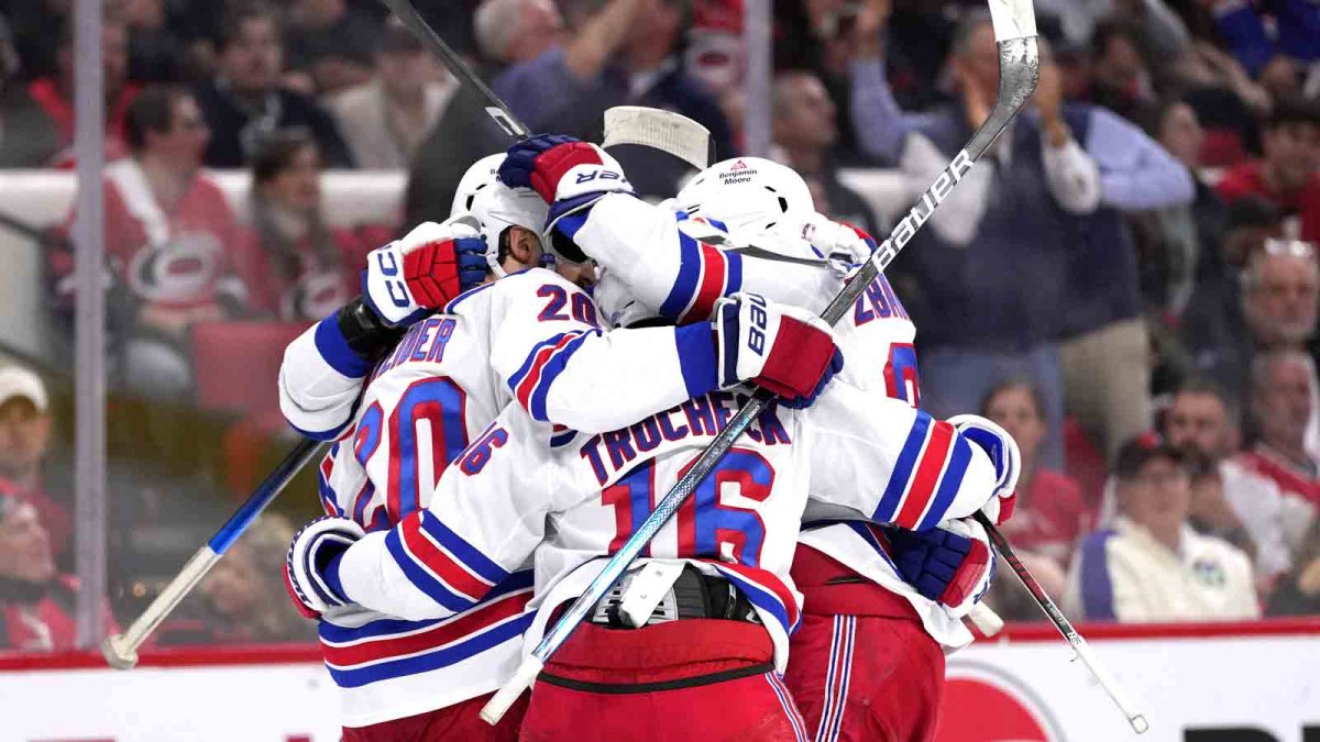 Rangers stun Hurricanes with third-period comeback to reach conference ...