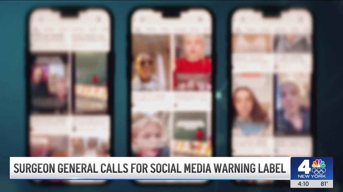 U.S. Surgeon General calls for social media warning label – NBC New York