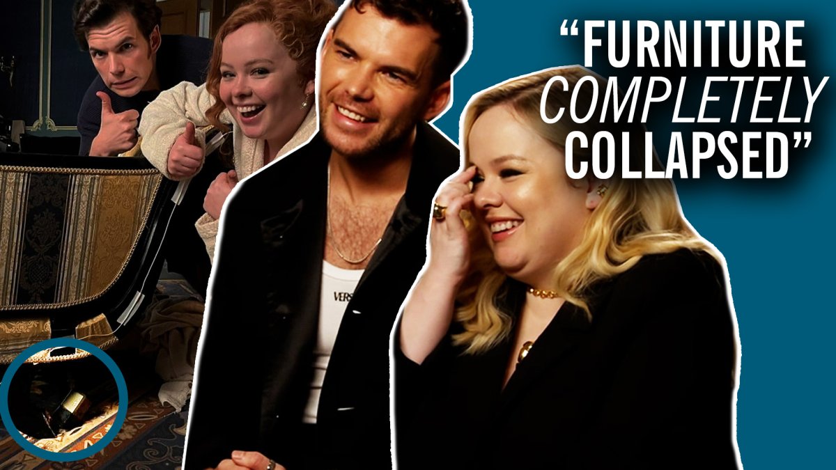 Nicola Coughlan & Luke Newton on breaking furniture during ‘Bridgeton ...