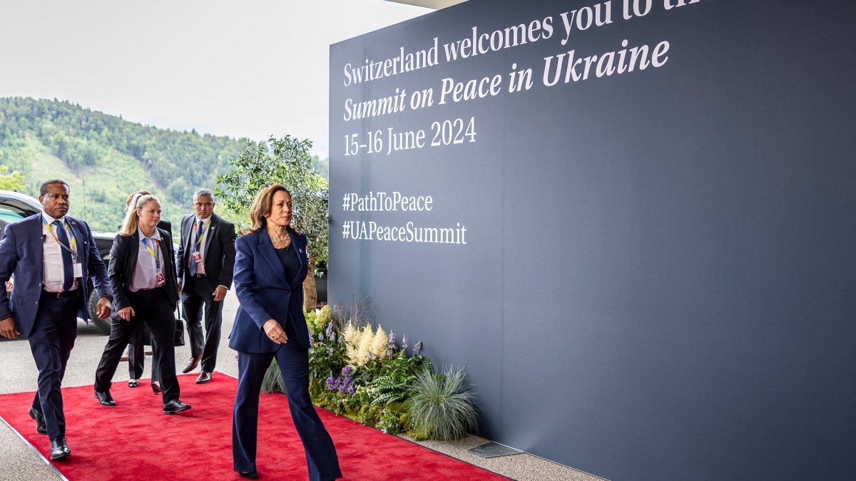 Harris steps in for Biden at Ukraine summit – NBC New York
