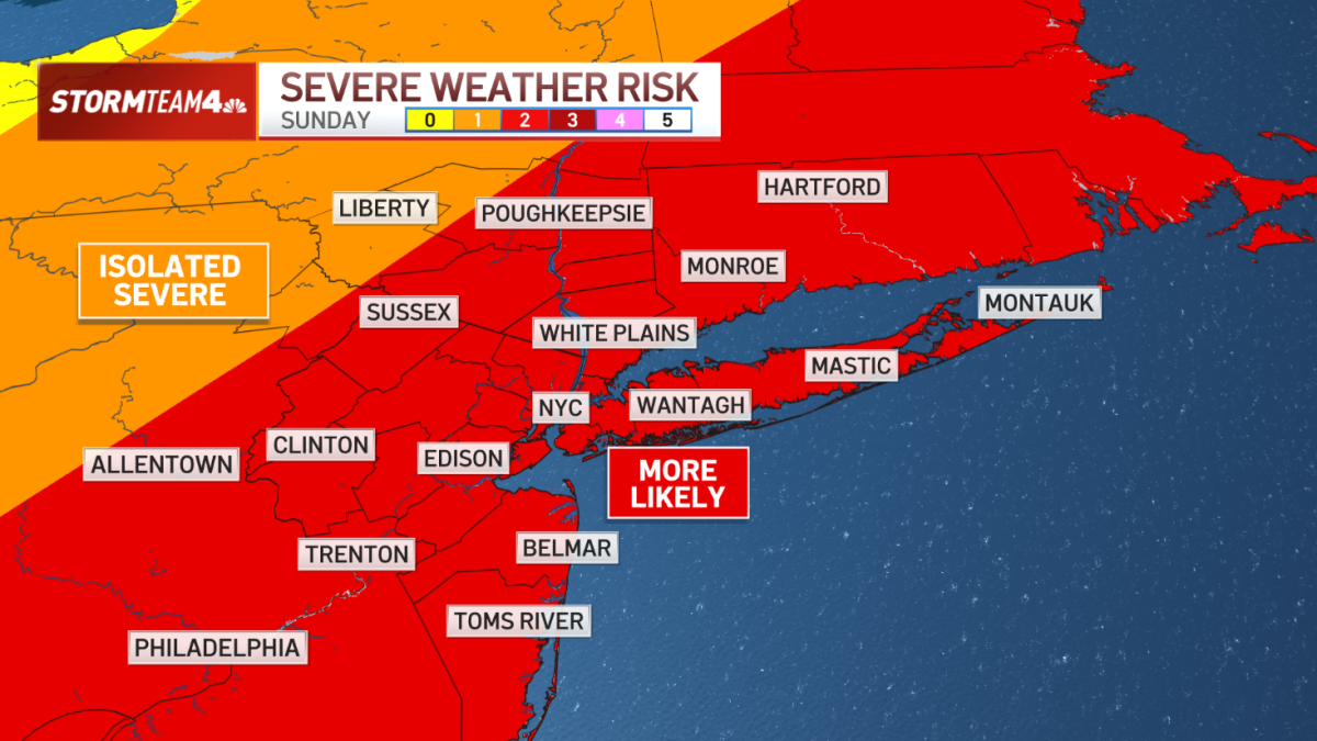 NYC weekend forecast: Storms arrive late Saturday, more Sunday night ...