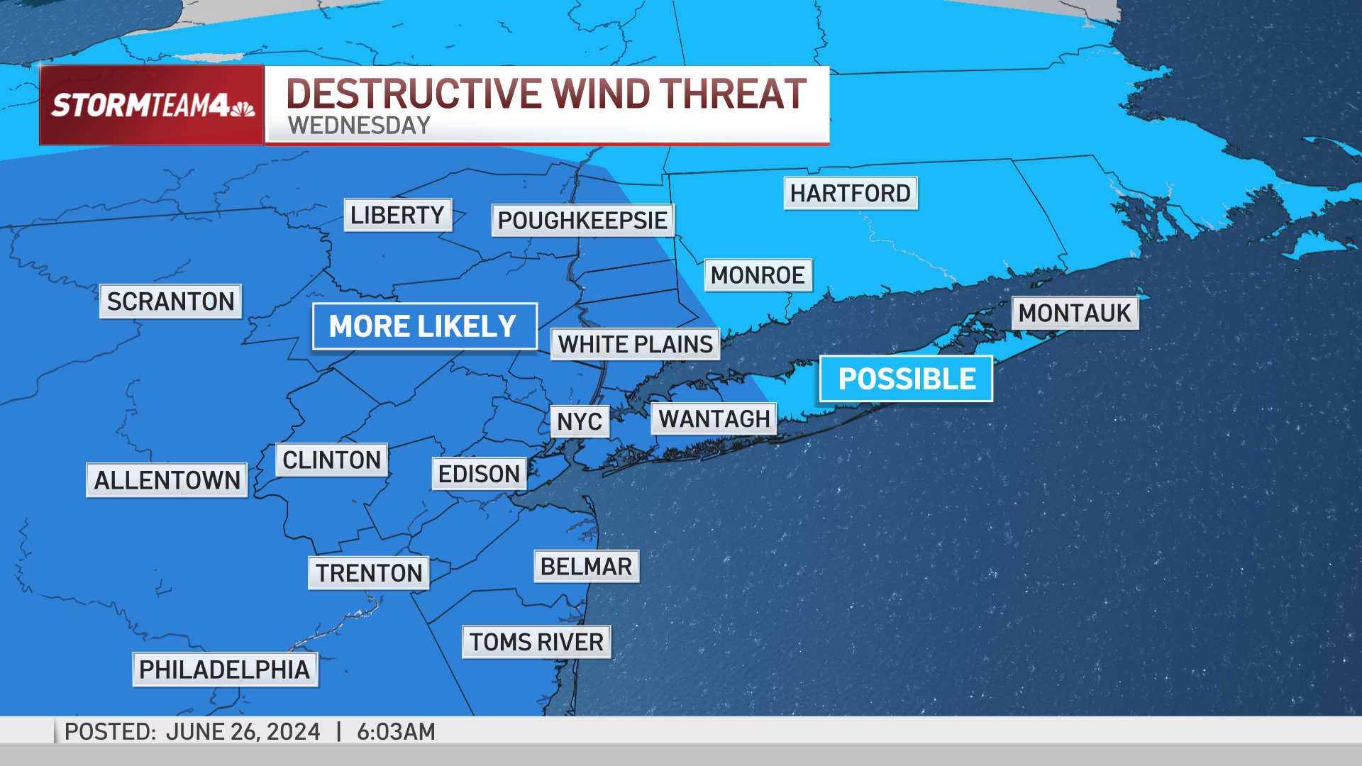 NYC weather: Tornadoes possible amid severe thunderstorms tonight – NBC ...