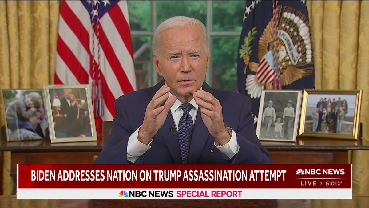 VIDEO: President Biden Oval Office address on Trump assassination ...