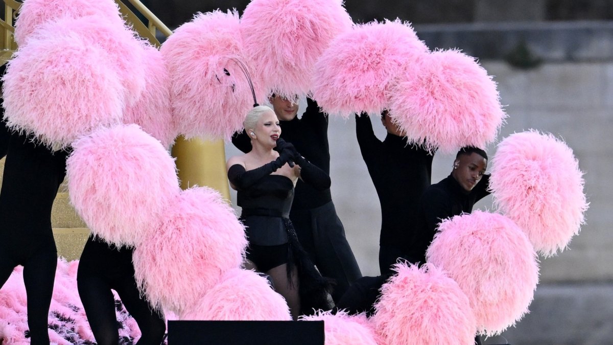 Lady Gaga performs during 2024 Paris Olympic Ceremony – NBC New York