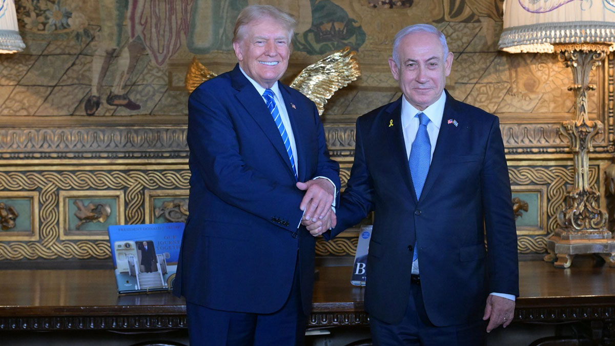 A beaming Trump welcomes Netanyahu to Mar-a-Lago – NBC New York