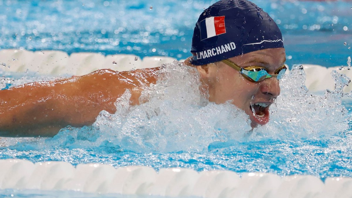 French swimmer Léon Marchand wins fourth gold medal in five days – NBC ...