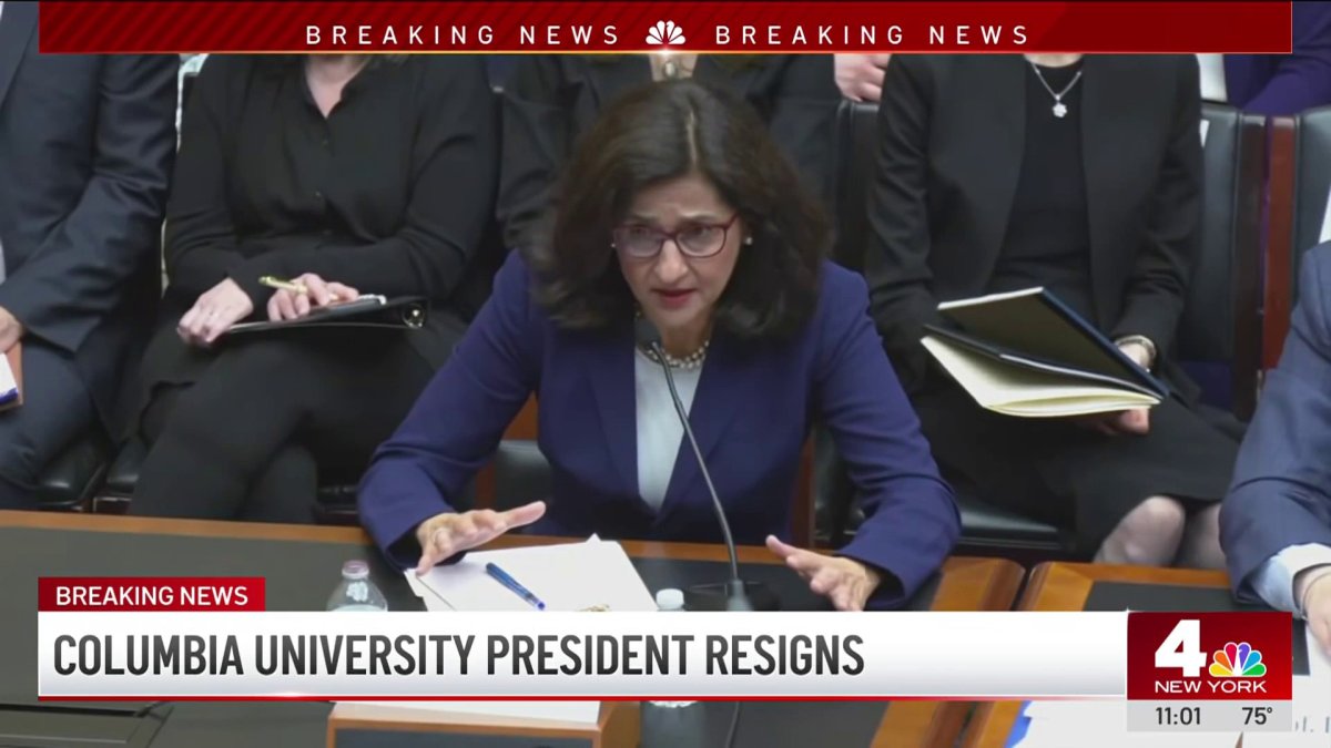 Columbia University president resigns – NBC New York