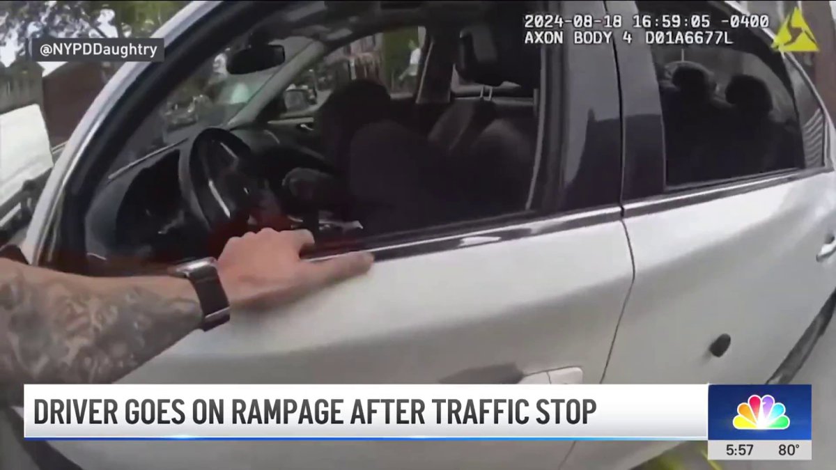 Driver goes on rampage after traffic stop in Queens – NBC New York