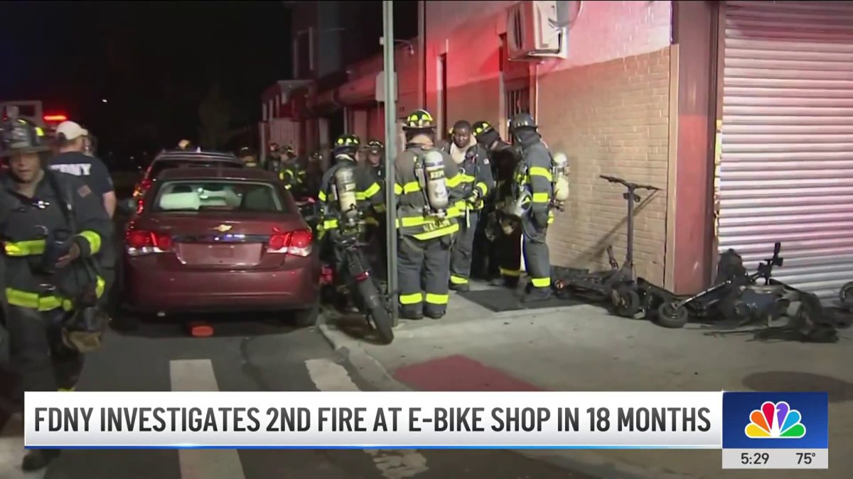 FDNY investigates second fire at e-bike shop in 18 months – NBC New York