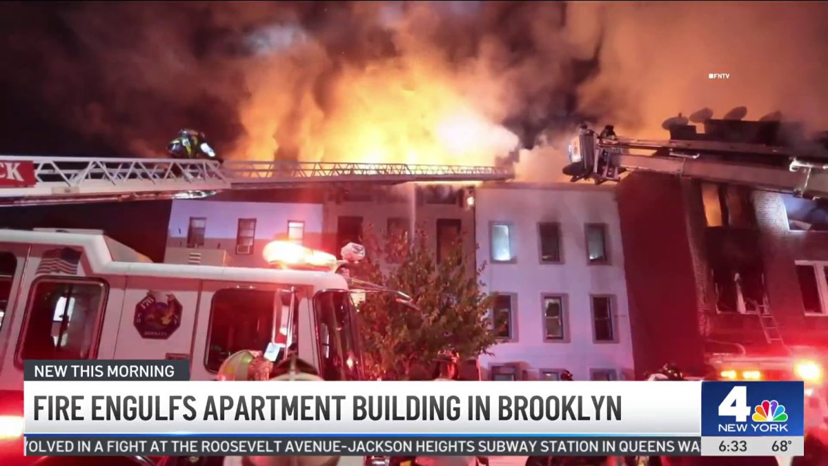 9 hurt in raging fire at Brooklyn apartment building – NBC New York