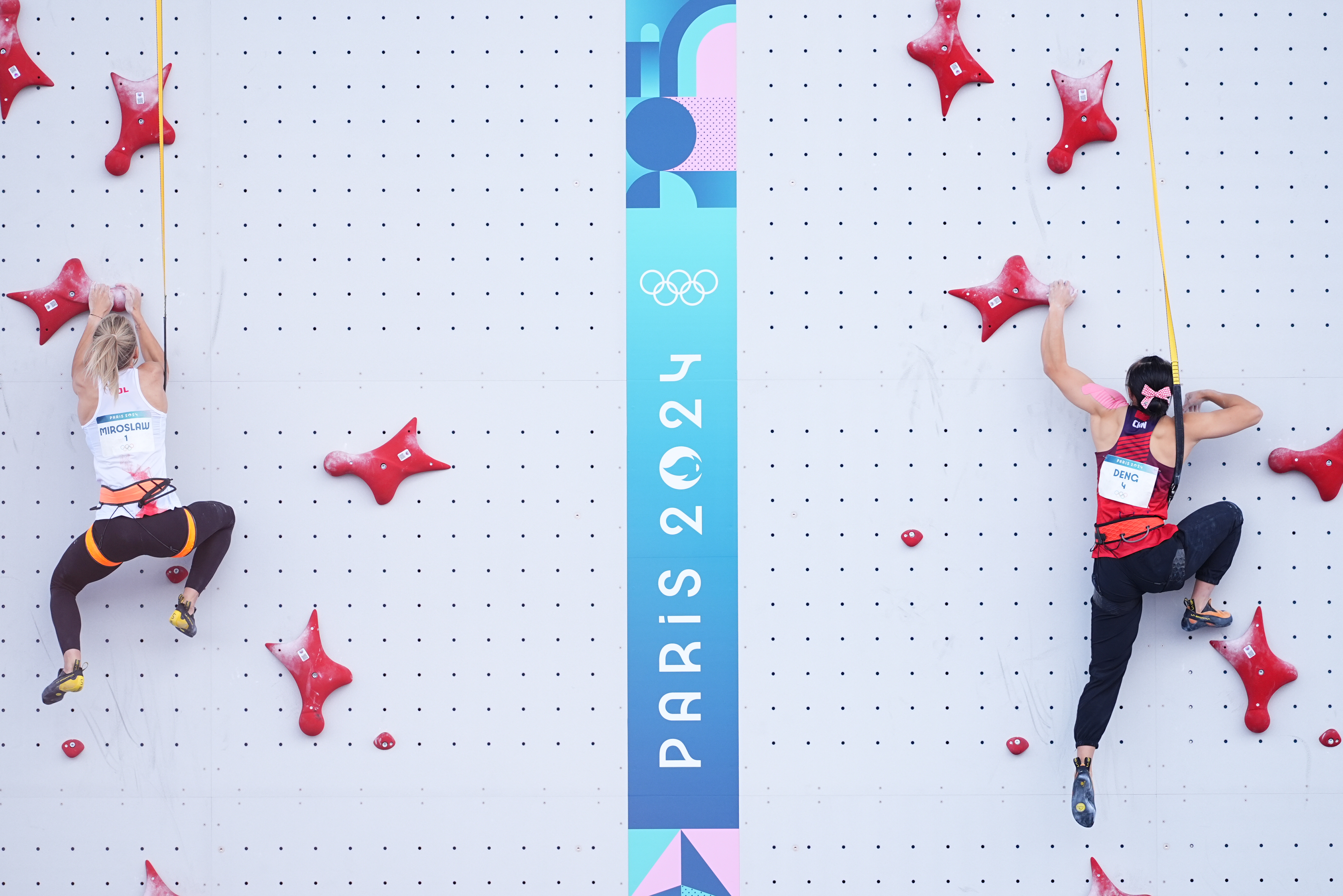Women’s speed climbing olympics 2024: Poland’s Miroslaw wins by .08 ...