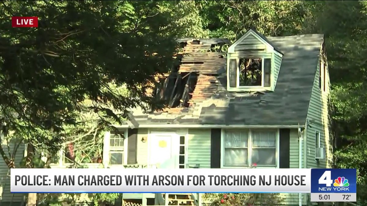 Man charged with arson for torching NJ house: Police – NBC New York