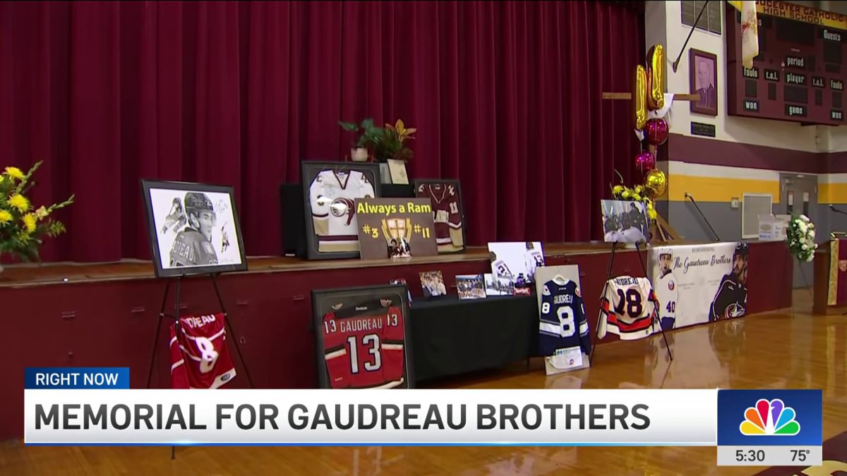 NJ community remembers brothers Johnny and Matt Gaudreau at high school ...