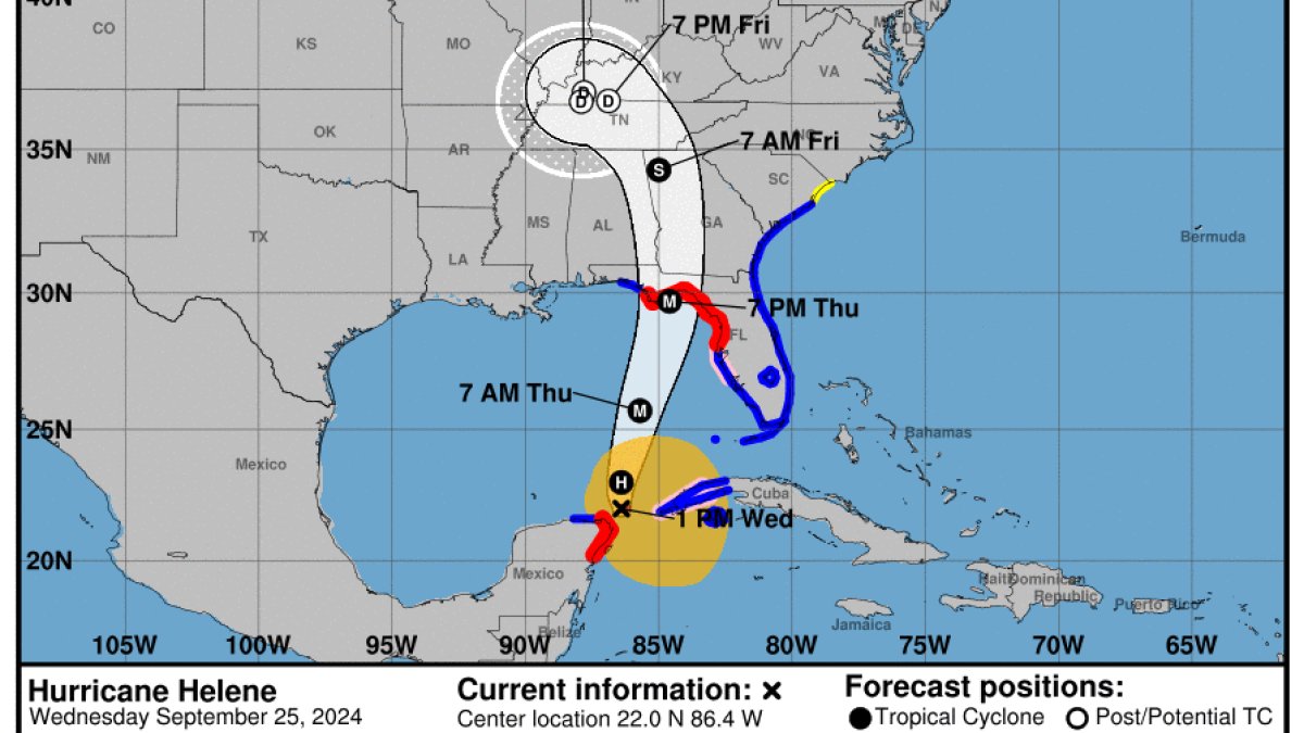 Hurricane Helene path: Will weather in New York be affected? – NBC New York