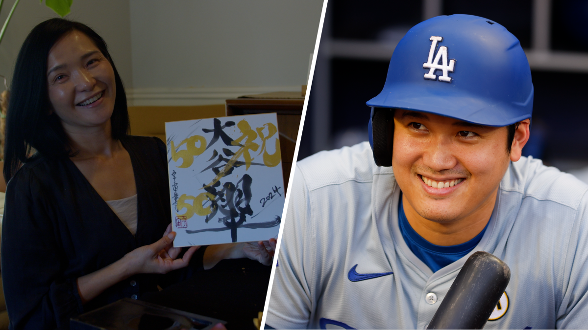 Japanese artist honors Shohei Ohtani 50-50 with native craft – NBC New York