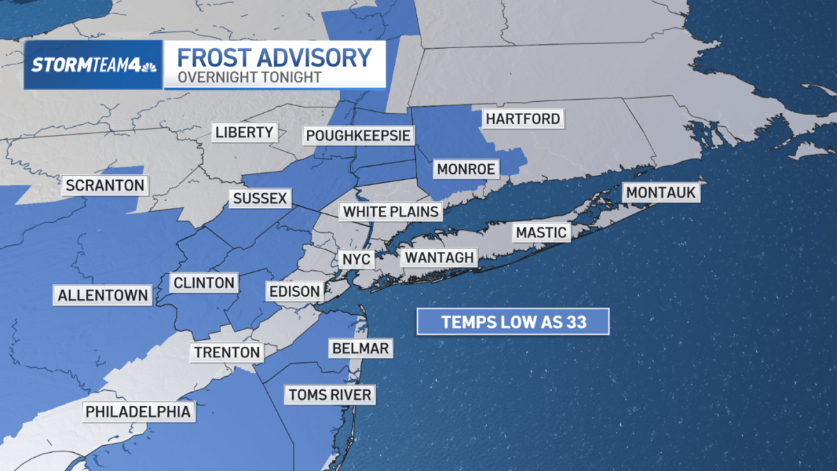 NY weather: Frost advisory in effect for parts of tri-state — here’s ...