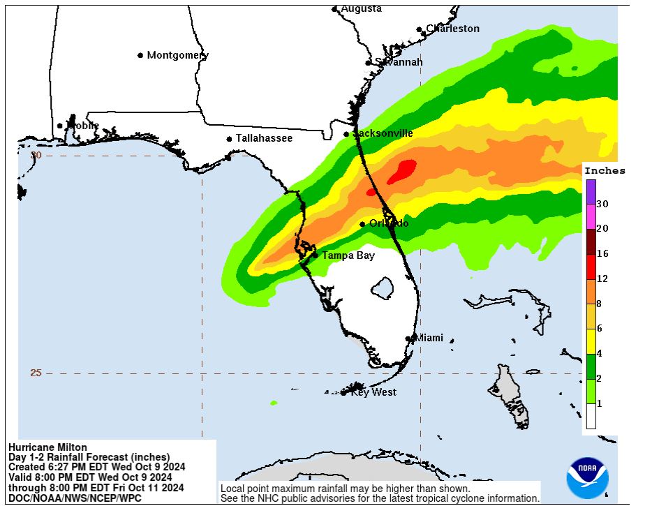 Hurricane Milton updates: Tornado watch issued; storm grows in size ...