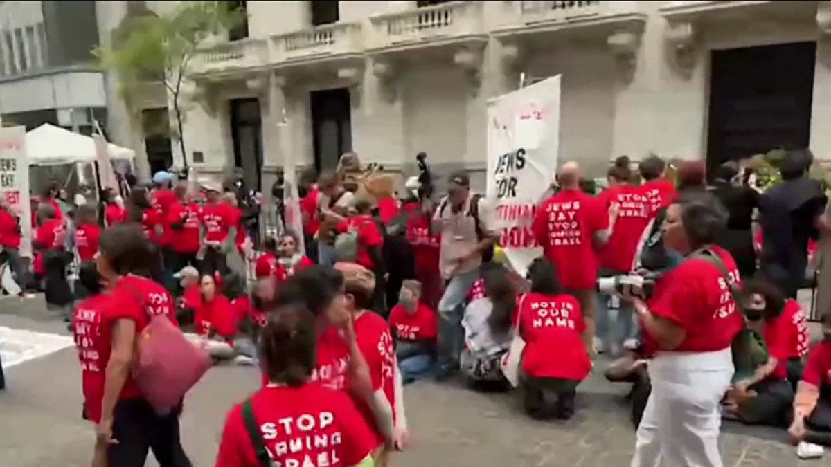 Pro-Palestinian protesters arrested outside NYSE – NBC New York