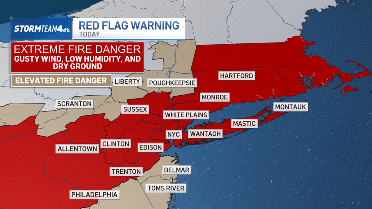 Red flag warning in place for nearly all of NYC area. What is the ...