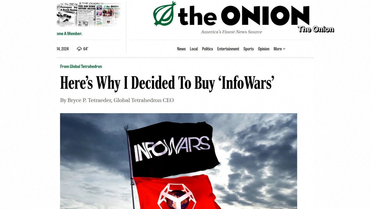 The Onion buys Alex Jones’ Infowars at auction – NBC New York