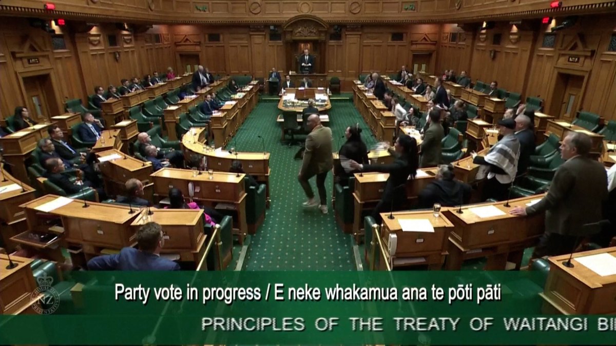 WATCH: New Zealand Maori parliament members stage haka to protest bill ...