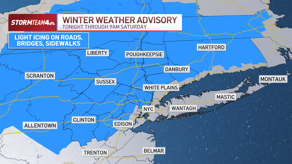 NY weekend forecast: Winter weather advisory issued for parts of tri ...
