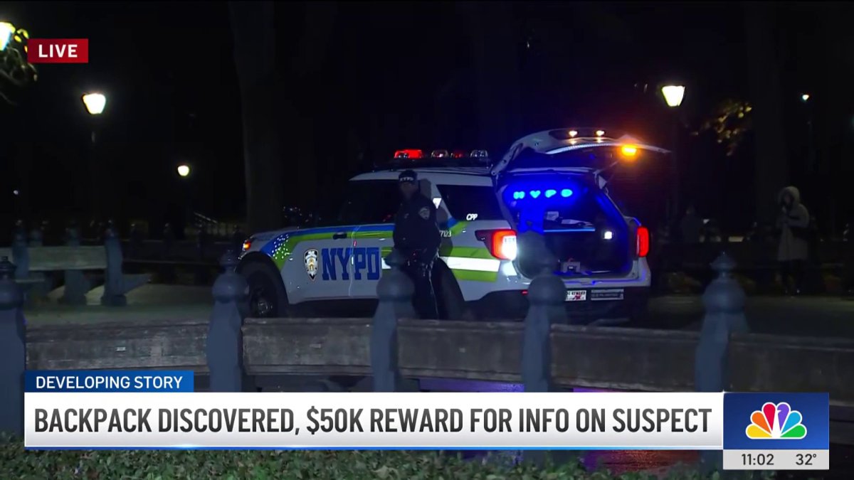 Backpack discovered, $50K reward for info on suspect – NBC New York