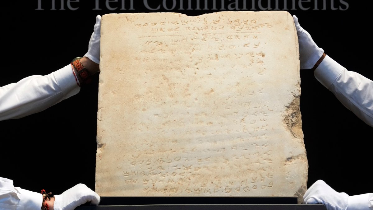 Oldest known stone tablet with Ten Commandments to be auctioned – NBC ...