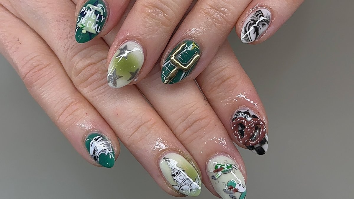 This Philadelphia nail artist is making viral Eagles designs – NBC New York