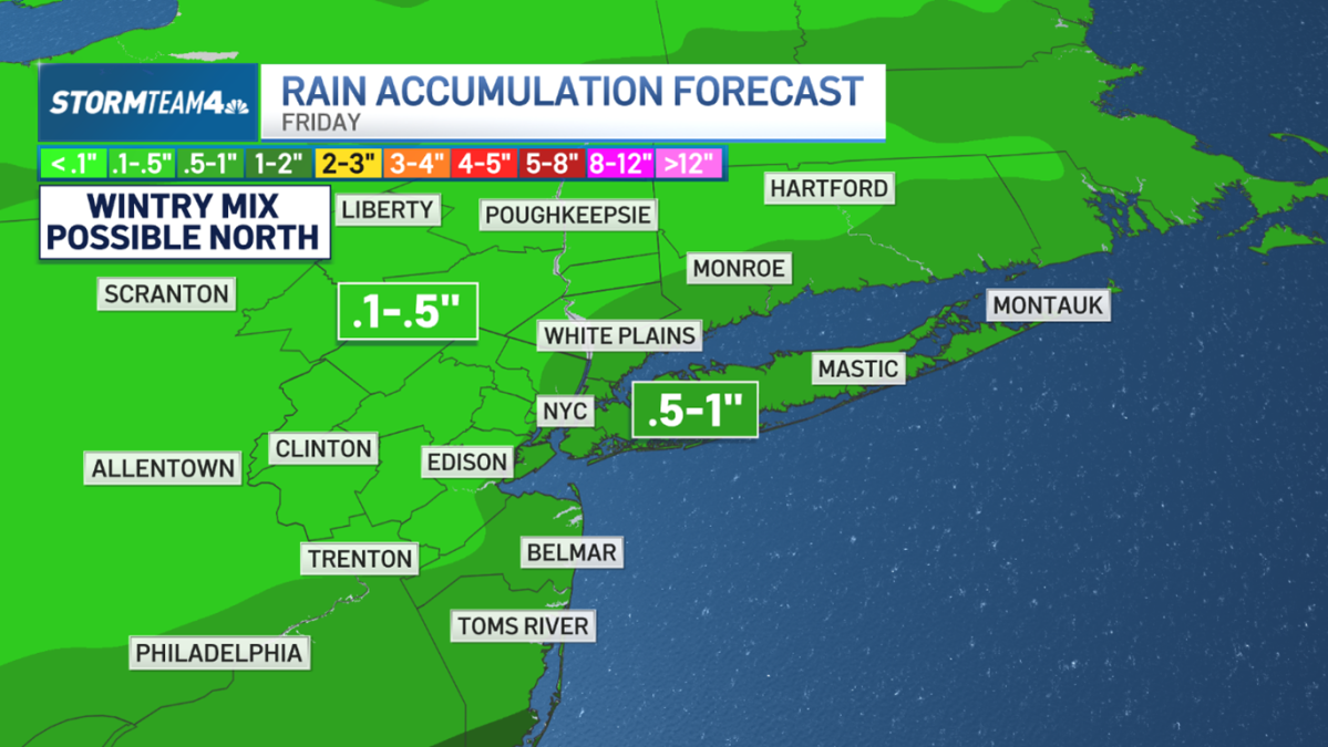 Rainy Friday is the New York City forecast – NBC New York