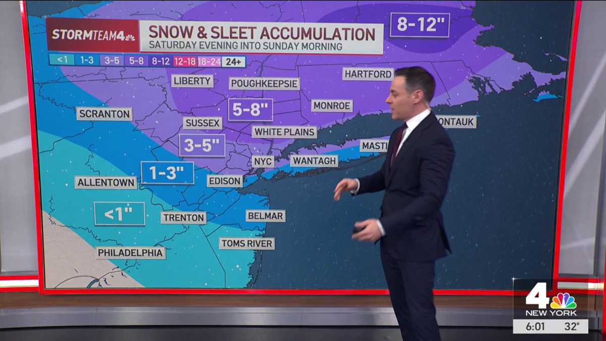 Tracking Saturday night’s big snow storm: what to expect – NBC New York