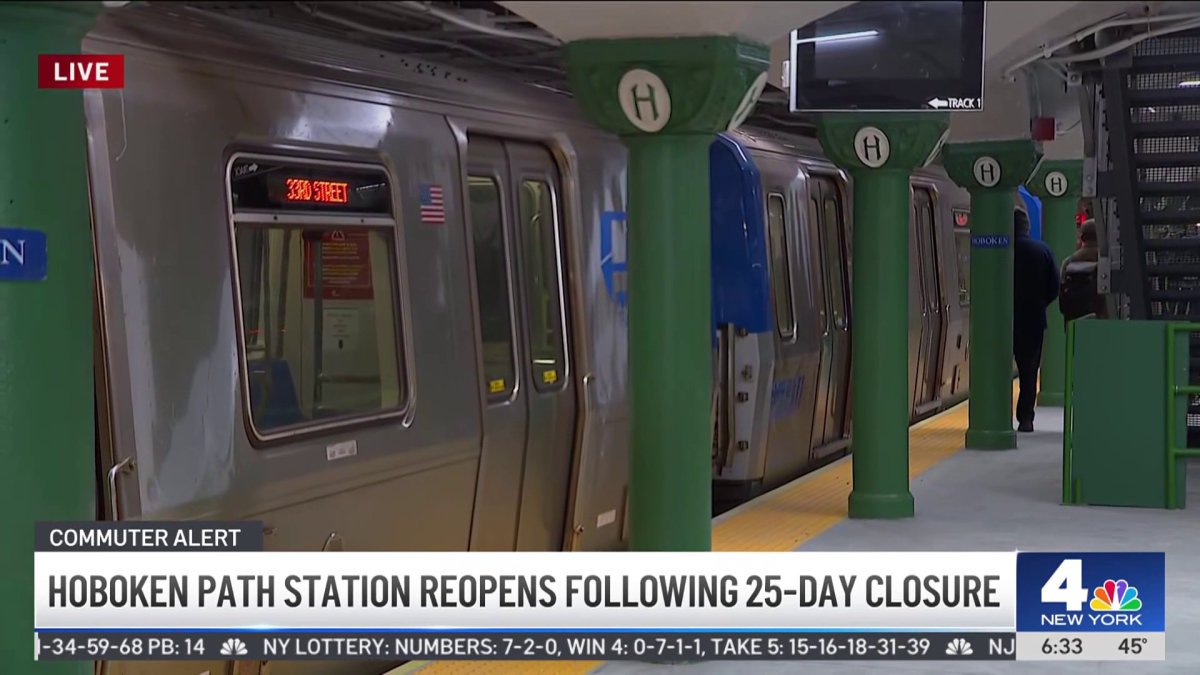 Hoboken PATH station reopens following 25-day closure – NBC New York