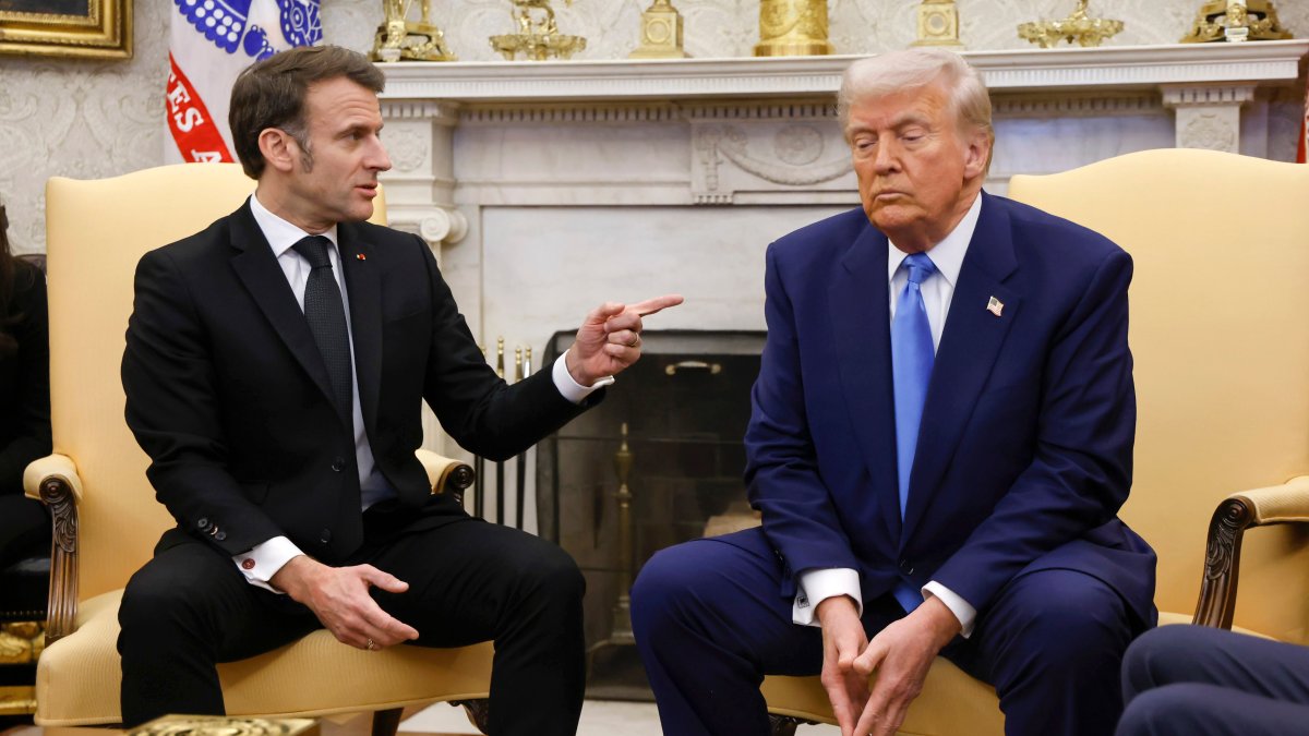 Trump meets with French President Macron at White House – NBC New York