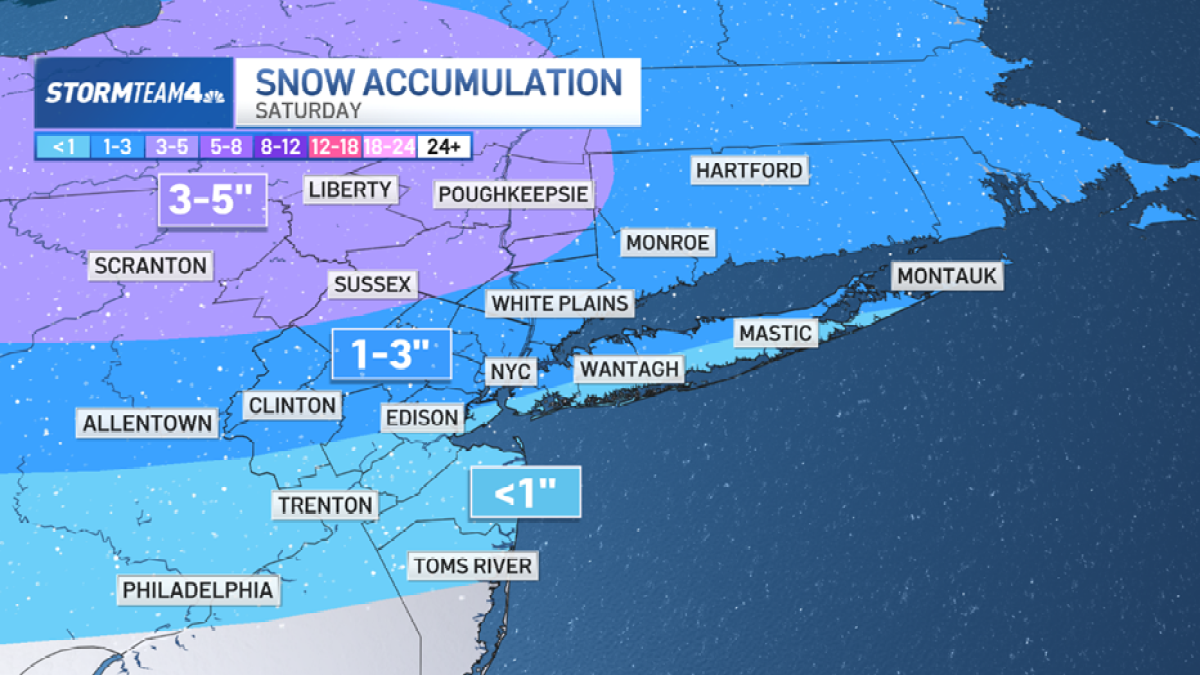 New York weekend weather forecast: Mix of snow, ice and rain – NBC New York