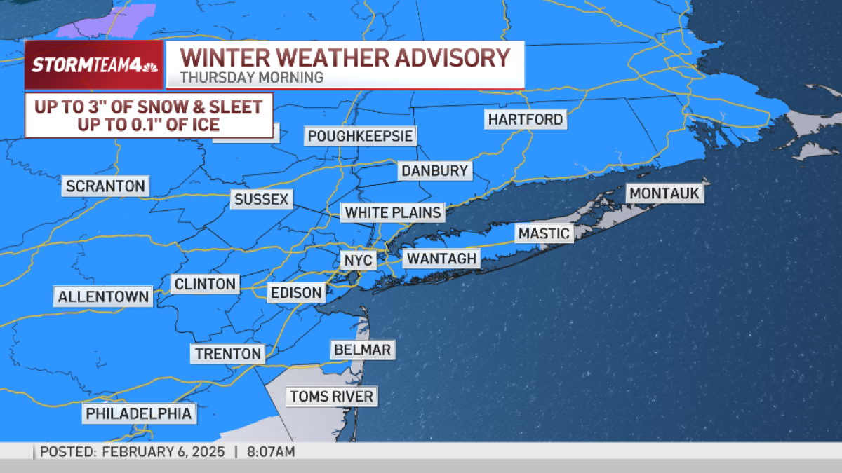 NYC weather today: How much snow are we getting? – NBC New York