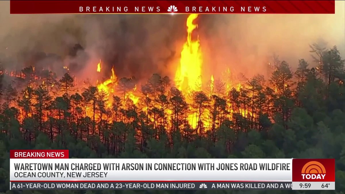 NJ man charged with arson in Jones Road wildfire – NBC New York