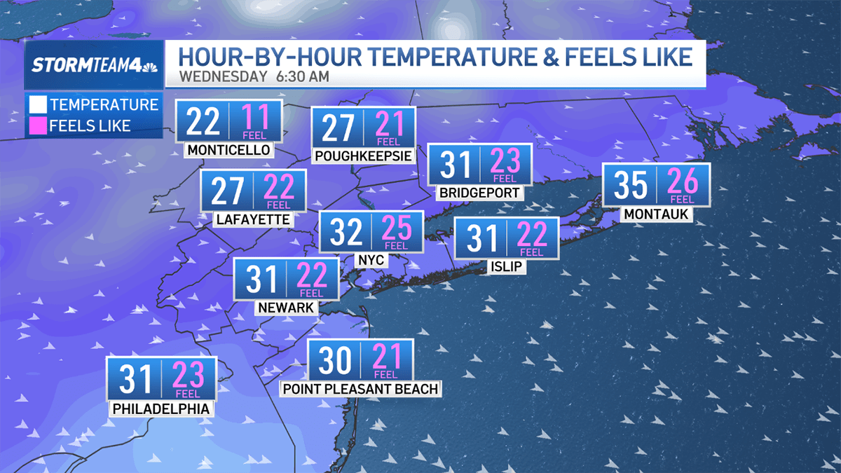 NYC weather forecast shows morning temperatures around freezing – NBC ...