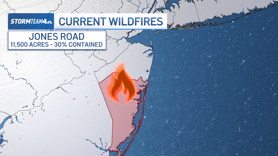 New Jersey wildfires impact air quality in NY, NJ – NBC New York