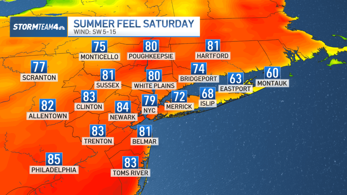 NYC forecast shows beautiful summer weather for weekend – NBC New York