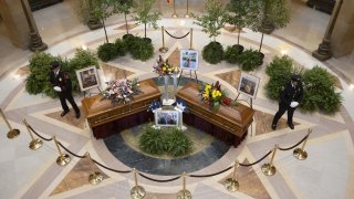 Minnesota Rep. Melissa Hortman, her husband and their dog lie in state ...