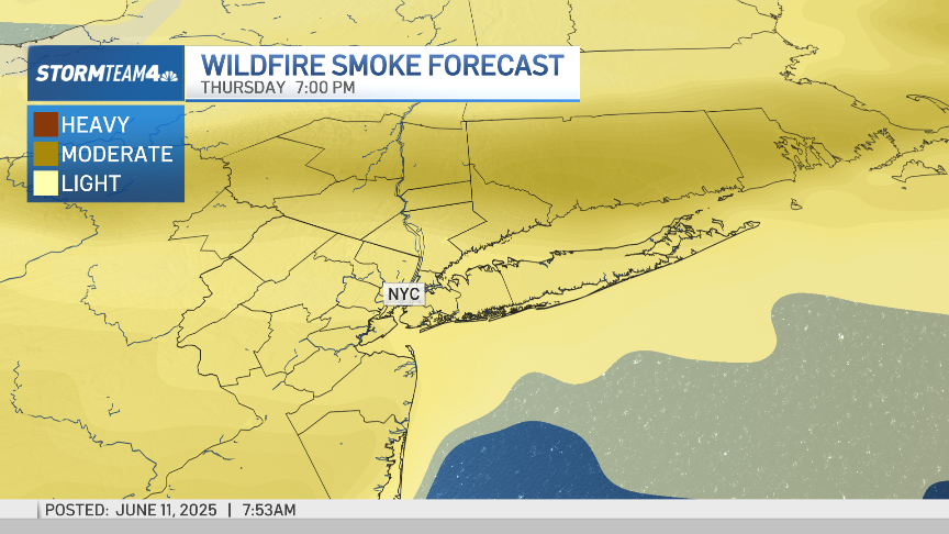 Air quality forecast for New York City on Thursday – NBC New York