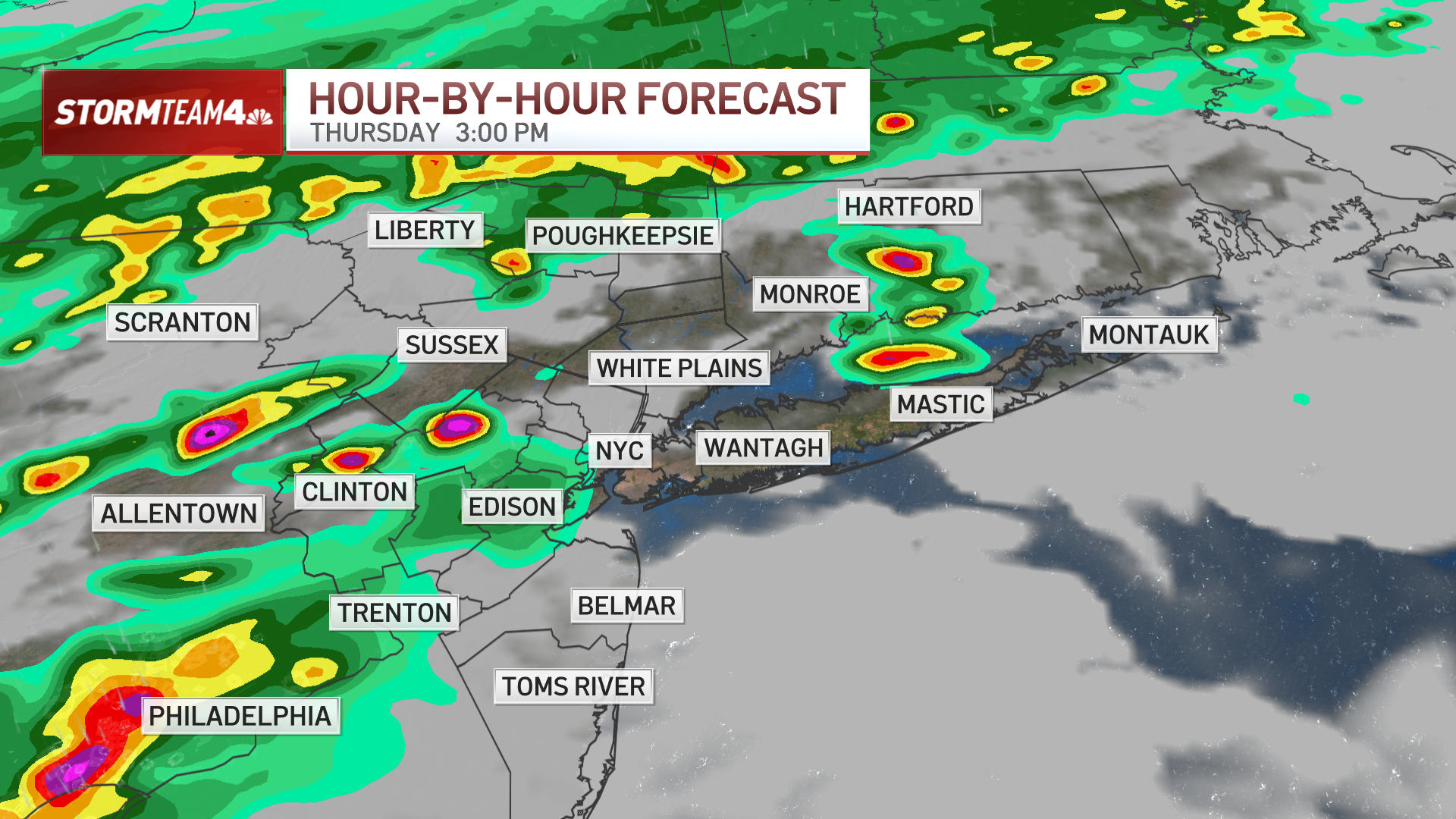Flood watch: NYC, NJ expect storms. See hourly weather radar – NBC New York