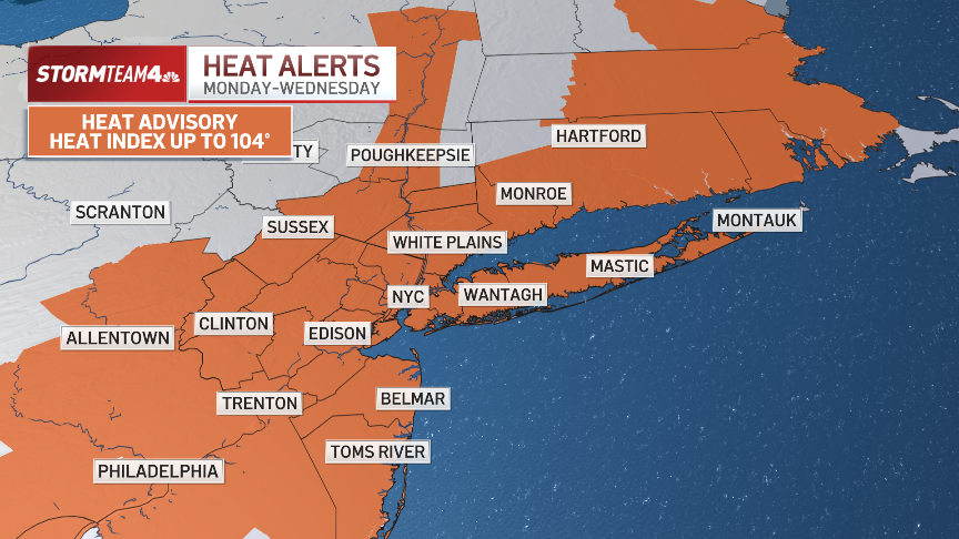 What’s the weather today? NYC forecast brings heat, humidity – NBC New York